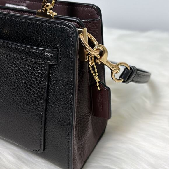 Coach | Bags | Nwt Coach Mini Lane Top Handle Goldblack Multi Purse ...